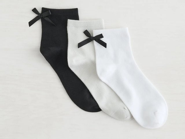 Lemon Powder Girly Crew Socks - 3 Pack - Free Shipping | DSW