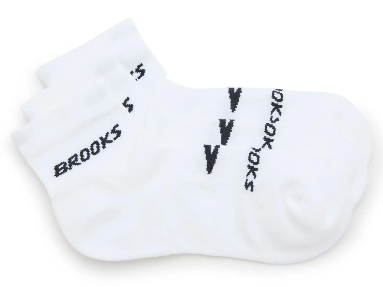 Brooks Run-In Quarter Ankle Socks - 3 Pack - Free Shipping | DSW