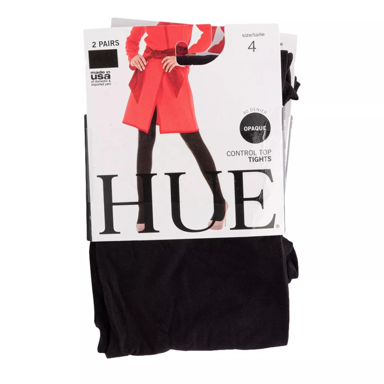 Hue Women's Opaque Control Top Tights 2 Pack | The Shoe Co.